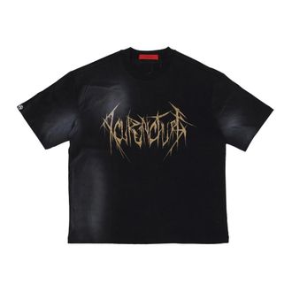 Acupuncture Schwarzes T-Shirt mit Druck - - Tops - Herren - Schwarzk - L