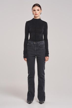 Benu Cupro-Bluse mit Rollkragen