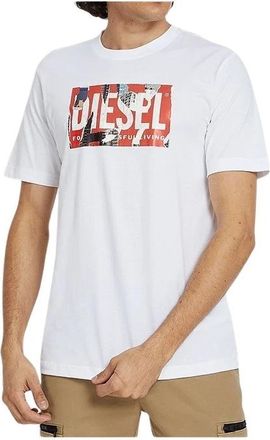 Diesel Casual T-Shirt 100% Baumwolle - - Tops - Herren - Wei&szlig; - 3XL