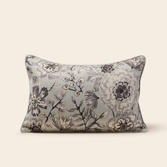 Madura Housse De Coussin Florabel Bleut&eacute; et fusain - GRIS
