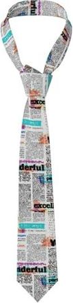 Generic Cravate Pour Hommes Journal Vintage Inspirant &Eacute;troit Men Tie R&eacute;glable Cravate Pour Homme Pour Travail L&Eacute;cole Remise De Dipl&ocirc;me
