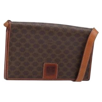 Celine Sac bandouli&egrave;re en toile Pre-owned - Femme - Pre-owned - Brun - Taille: ONE Size