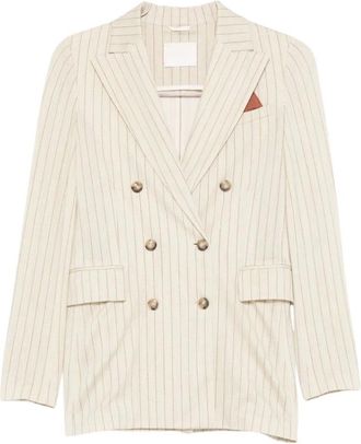 Circolo 1901 Femme, Vestes, Beige, Taille: 46 FR Veste Fd3920