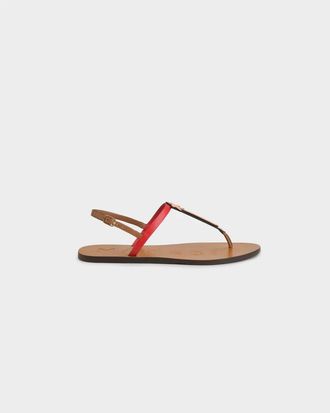 Maneb&igrave; Femme, Chaussures, Rouge, Taille: 41 EU Sandales &agrave; lani&egrave;res Canyon en cuir