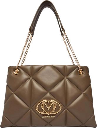 Love Moschino Femme, Sacs, Brun, Taille: ONE Size Quilted Shopper
