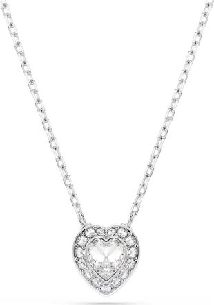 Swarovski Kette Ariana Grande x Swarovski Anh&auml;nger Verschiedene Schliffe, Herz, Wei&szlig;, Rhodiniert