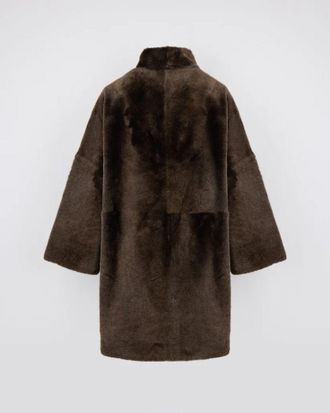 Yves Salomon Coat - Brown