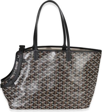 Goyard Black Goyardine Canvas Chien Gris Pet Carrier Tote