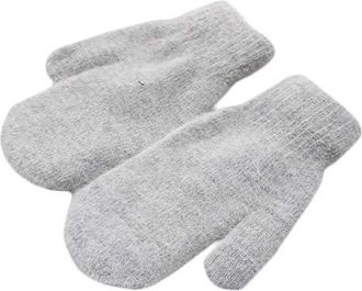 Insun Unisex Moufles Hiver Chaud Tricot &Eacute;paisses Moufles Cachemire Moufles Lumi&egrave;re Gary Large