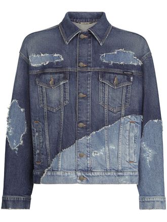 Dolce & Gabbana Zweifarbige Jeansjacke - Blau