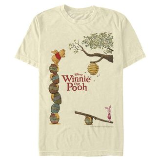 Disney Herren Winnie The Pooh Honey Love T-Shirt, Cream, Klein