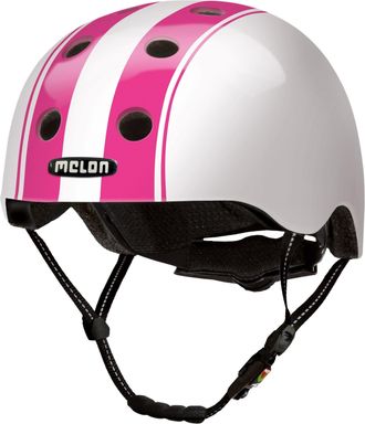 Melon Fahrradhelm »Double Pink White« für Damen, Herren und Kinder | Leichter & sicherer urbaner Cityhelm mit Magnetverschluss, individuell anpassbar in wei