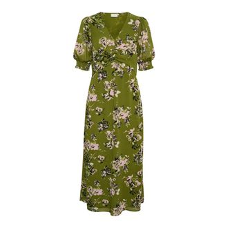 Kaffe Robe Verte &agrave; Imprim&eacute; Fleur Stencil - Femme - Robes - Vert - Taille: 36 FR