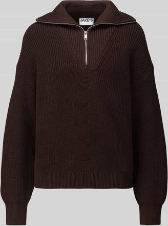 Jake*s Casual Loose Fit Troyer aus reiner Baumwolle