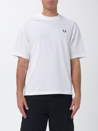 Fred Perry Baumwoll-T-Shirt mit Rundhalsausschnitt mit Kontrast-Logo