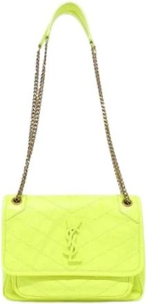 Saint Laurent Pre-owned Sac bandouli&egrave;re Niki Baby en agneau - Femme - Pre-owned - Jaune - Taille: ONE Size