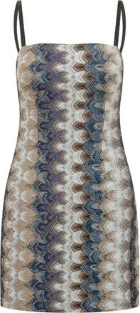 Missoni Femme, Robes, Multicolore, Taille: 38 FR Short Fitted Dress