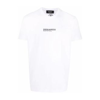 Dsquared2 T-Shirt mit Logo-Print und kurzen &Auml;rmeln - - Tops - Herren - Wei&szlig; - XL