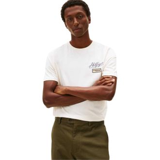 Tommy Hilfiger Modern T-Shirt f&uuml;r Herren, Rundhalsausschnitt (Elfenbein)