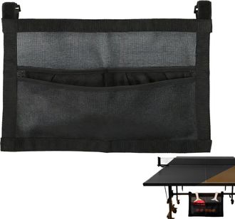 Generic Tischtennis-Aufbewahrungsorganisator - PVC-Netztasche 15,75 x 9,84 Zoll, Ballhalter mit verstellbarem Riemen, leichter Tr&auml;ger f&uuml;r Sportzubeh&ouml;r | Spiel
