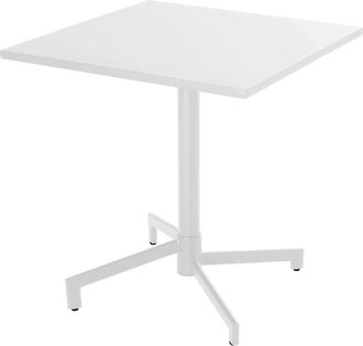 Oviala Palavas Gartentisch, quadratisch, mit klappbarer Platte, Wei&szlig;