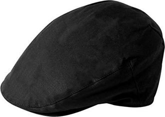 Failsworth Casquette plate en cire de chapellerie, Noir, 61 cm