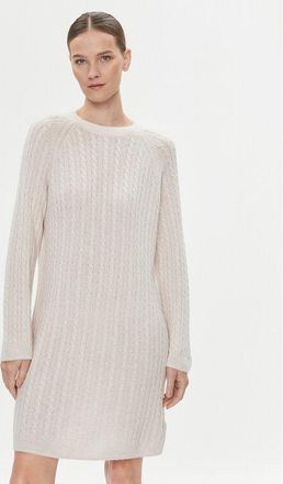Tommy Hilfiger Strickkleid WW0WW39927 Beige Relaxed Fit