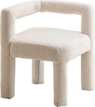 Made In Meubles Made In Meubles - Chaise dangle en tissu bouclette blanc Soléa