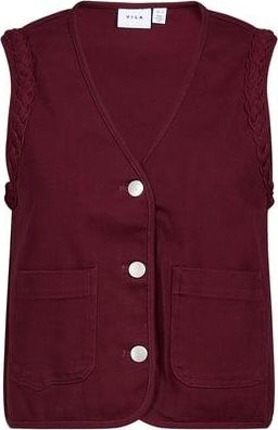 Vila Gilet sans manches Emmy en coton m&eacute;lang&eacute;