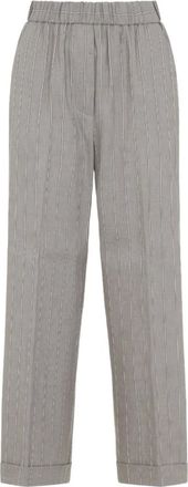 PESERICO Femme, Pantalons, Brun, Taille: 42 FR Pantalon en lin