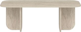 Habitat et Jardin Table basse en bois Becaj - 120 x 60 x 41 cm - Travertin