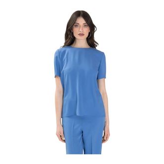 P.A.R.O.S.H. Panty Bluse - - Blouses & Shirts - Damen - Blau - M