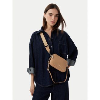 Calvin Klein Handtasche Calvin Klein Webbing 2X Strap Camera Bag LV04F3656G Beige