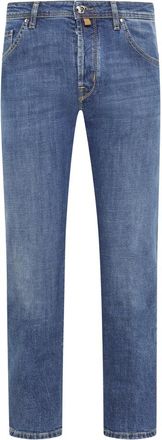 Jacob Cohen Softe Jeans Scott in dezenter Waschung, Carrot Fit in
