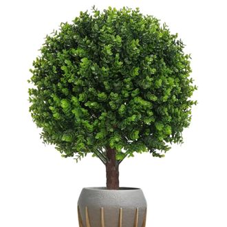 Generico K&uuml;nstliche Boxwood Shrubs Fake Topiary Pflanze, 58,4 cm, UV-best&auml;ndig, resistent gegen Fake Shrubs, k&uuml;nstliche Pflanze f&uuml;r Au&szlig;en- und Innenbereich, Ga