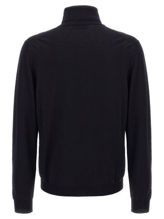 Zanone Wool Turtleneck Sweater - Black