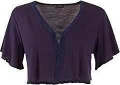 Coline Bol&eacute;ro Manches Courtes col V - Couleur : Marine - Taille : M