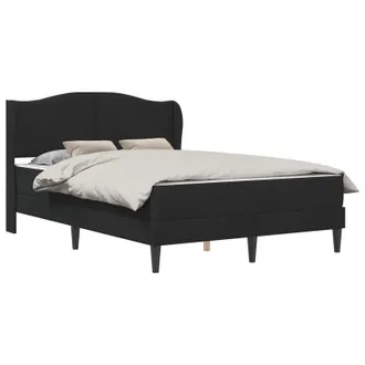 vidaXL Struttura Del Letto Con Testiera 2 Pz Nero 120 X 190 Cm Velluto Vidaxl