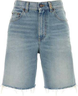 Chlo&eacute; Shorts en jean Bermuda - Femme - Shorts - Bleu - Taille: W26