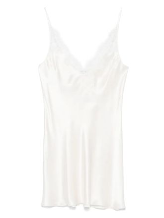 Carine Gilson robe-nuisette en dentelle de Calais-Caudry - Tons neutres