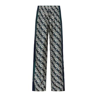 Casablanca Seiden-Monogramm-Hose - - Trousers - Damen - Blau - S