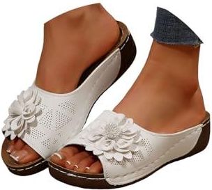 Generic Sandales orthop&eacute;diques confortables pour femme - Sandales d&eacute;t&eacute; plates 2026 - Soutien de la vo&ucirc;te plantaire - Tongs &agrave; bout ouvert - Sandales de marche 