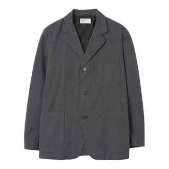 Universal Works Three Button Jacket Liverpool Check - - Jackets - Herren - Grau - XL