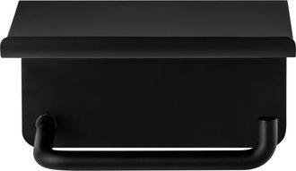 Blomus Toilettenpapierhalter -MODO- mit Ablage Klopapierhalter für Badezimmer aus Edelstahl Schwarz (66456)