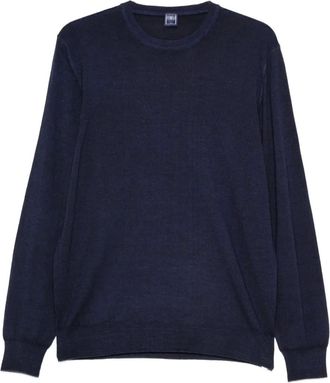 Fedeli haut en laine mérinos - Bleu