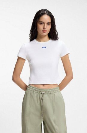 HUGO BOSS T-Shirt Baby Tee in verk&uuml;rzter L&auml;nge