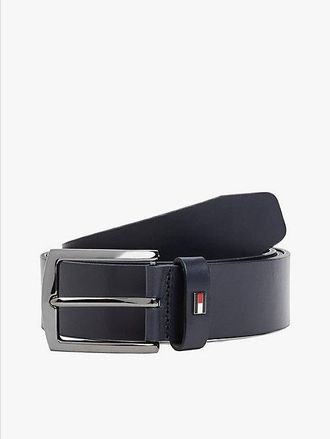 Tommy Hilfiger Ceinture Denton en cuir à drapeau en émail