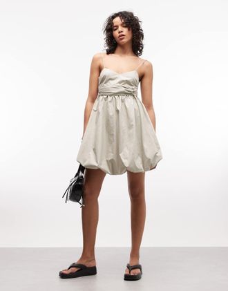 A|X Armani Exchange Robe courte bouffante - &Eacute;cru-Blanc