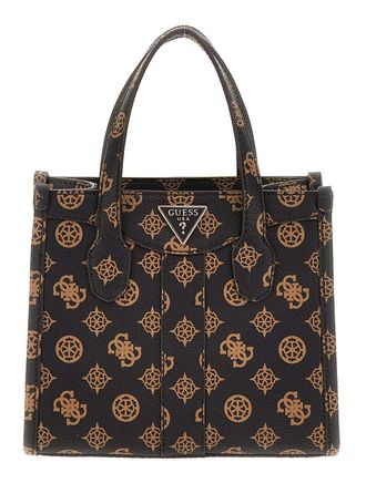 Guess Silvana 2 Compartment Mini Tote XS Mocha Logo