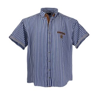 Lavecchia Übergrößen Hemd Herren Kurzarm Kurzarmhemd Freizeit 1129 (Blau-Weiß, 6XL)